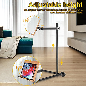 Laptop Stand for Couch, wishacc Height Adjustable Laptop Tray Tablet Book Stand for Reading in Bed, Compatible with Ipad Pro 12.9 Inch, Surface Laptop, Ipad Air, Ipad Mini,MacBook Pro/Air