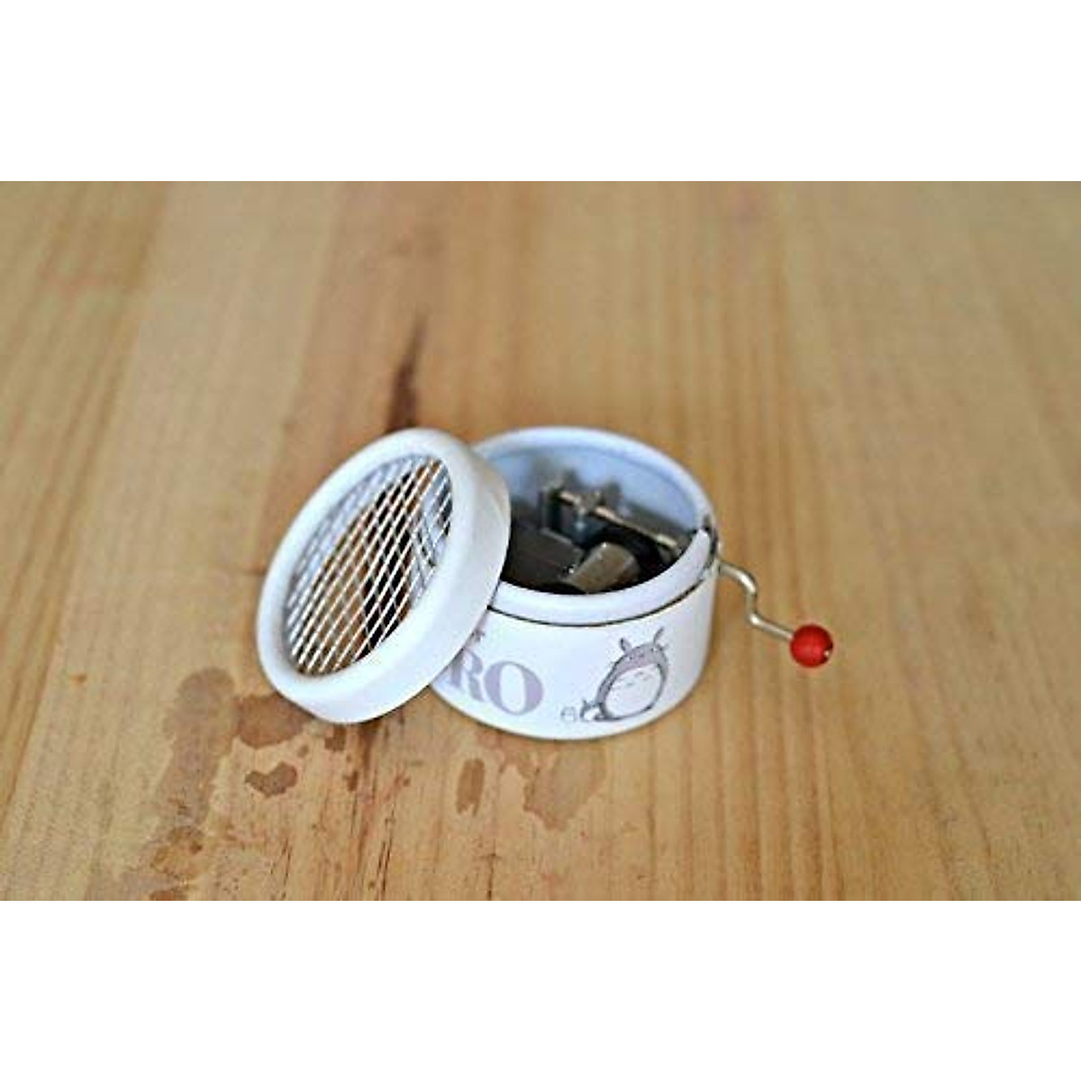 Japanese music box hand cranked music mechanism. Inspired by the Totoro Japanese Movie. 1,5 inch high and 2,1 diameter