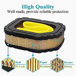 HOODELL Professional 32 083 03-S Air Filter, Durable 32 883 03-S1 Air Filter with Pre Cleaner, Fits Kohler Courage Engine SV710 SV715 SV720 SV730 SV735 SV740 Air Filter