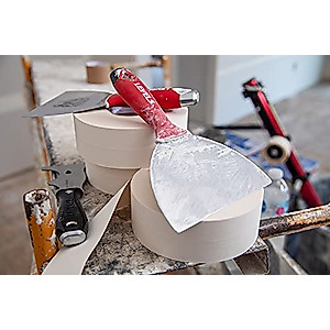 8" Soft-Grip Stainless Steel Drywall Joint Knife - LEVEL5 | Pro-Grade | Comfortable Finishing Hand Tool | Metal Hammer End | Sheetrock Gyprock Plasterboard Mud | 5-144