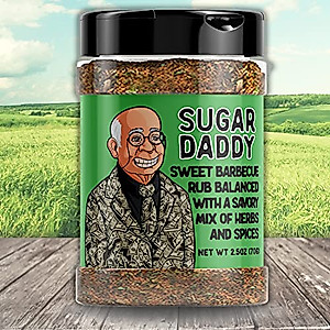 BBQ Rub Dad Gift Set - Sugar Daddy, Hot Daddy, Cool Daddy, Smoky Daddy. Barbecue Seasoning, Fathers Day Christmas Stocking Stuffers for Dads Birthday Gifts for Men Valentines Day Gift for Him