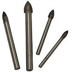 for 4 Piece Drill Bit Set Kit for Drilling Glass Tile Ceramic Plastic Plexiglass