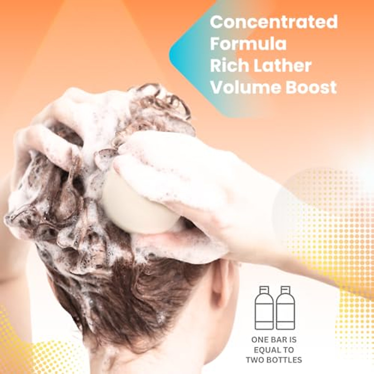 Spiraleaf Shampoo & Shave Bar, Sweet Orange & Lemongrass Essential Oils, Limited Ingredients, Concentrated Formula, USA Made (Orange Zest)