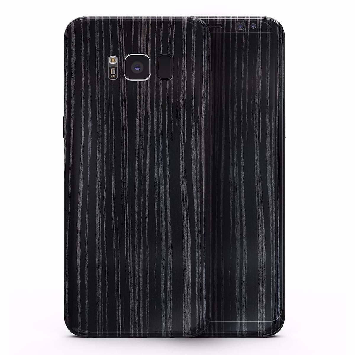 Design Skinz Design Skinz Black Wood Texture Full-Body Wrap Decal Skin-Kit for The Galaxy S9 Plus