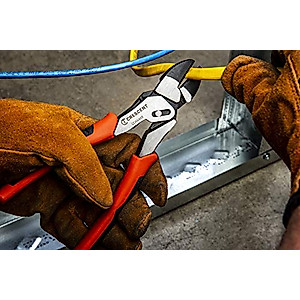 Crescent 8" Diagonal Compound Action Dual Material Cutting Plier - CCA5428 , Red