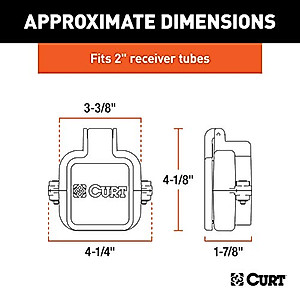 CURT 58265 Protective GMC MultiPro, Chevy Multi-Flex Tailgate Sensor for Towing Accessories, 2-Inch Receiver Hitch Cap,Black