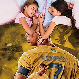 50''x60'' Flannel Football Player Blankets, Cozy Plush Throw Football Player Soft Blankets for Bedding Sofa and Travel Reserve air Conditioning Blanket Boys Girls Birthday Gifts