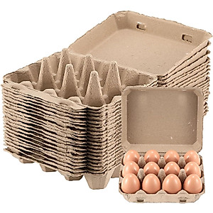 Egg cartons,20 pack chicken egg cartons,Egg cartons 12 count, Classical 3x4 Style Holds Up to One Twelve used as a pulp fiber egg carrier for household, kitchen and farmhouse egg storage containers