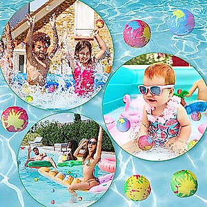Lenwen 150 Pack 2" Water Balls for Pool, Reusable Water Bomb Balls Mini Water Balls Fun Pool Toys for Outdoor Water Activities Pool Beach Party Favors Summer Beach Water Fight Games