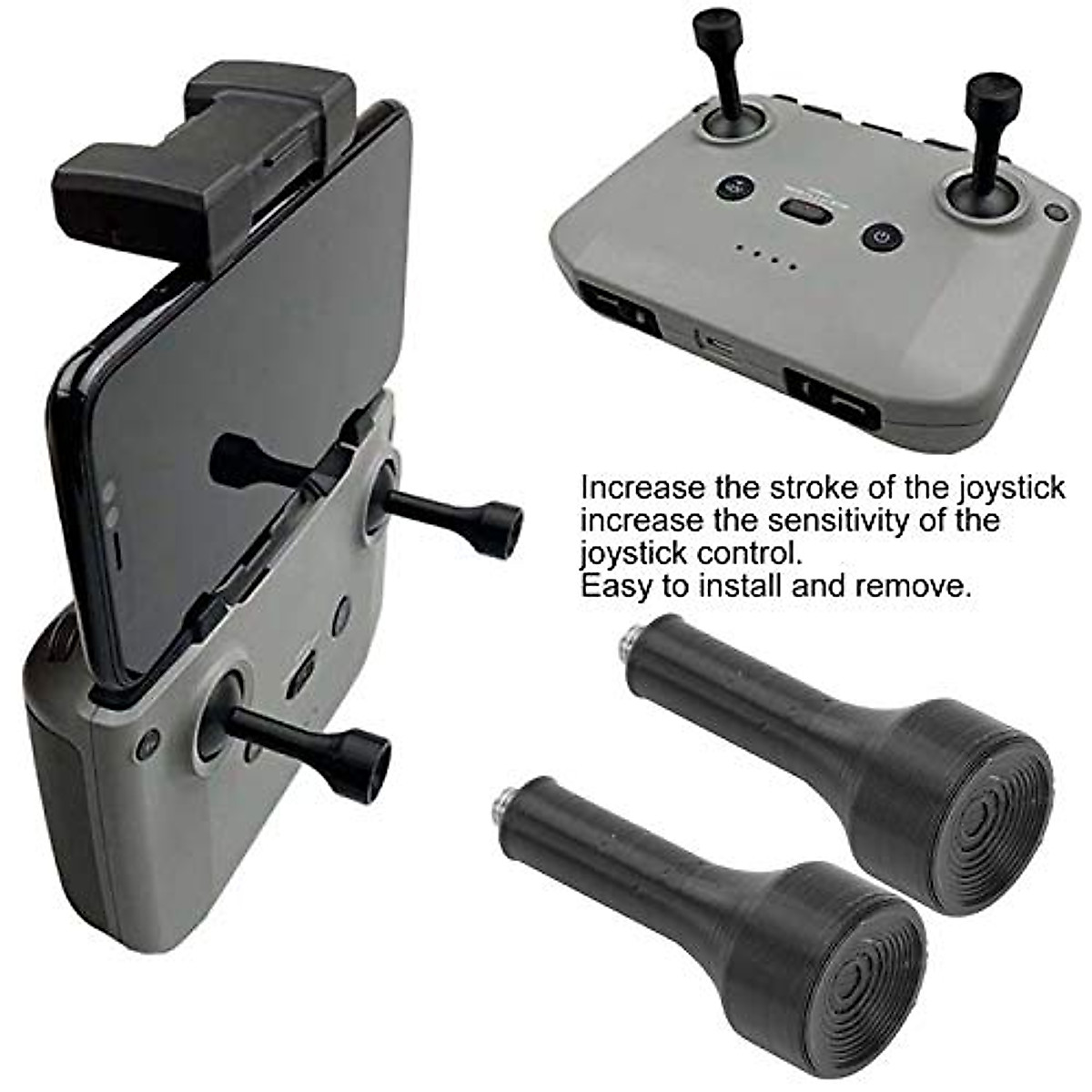 Shanrya Extension Joystick for Mini 2, Plastic Material Remote Controller Joystick Extension, Durable for Mini2 and Air2 Remote Control RC Drone Lovers