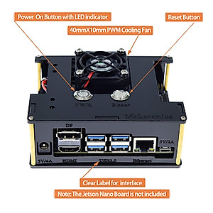 Makeronics Developer Kit for Jetson Nano -IMX 219-77 Camera Module with Camera Case| 64GB Class 10 TF Card with Card Reader | Jetson Nano Acrylic Case for A02 and B01