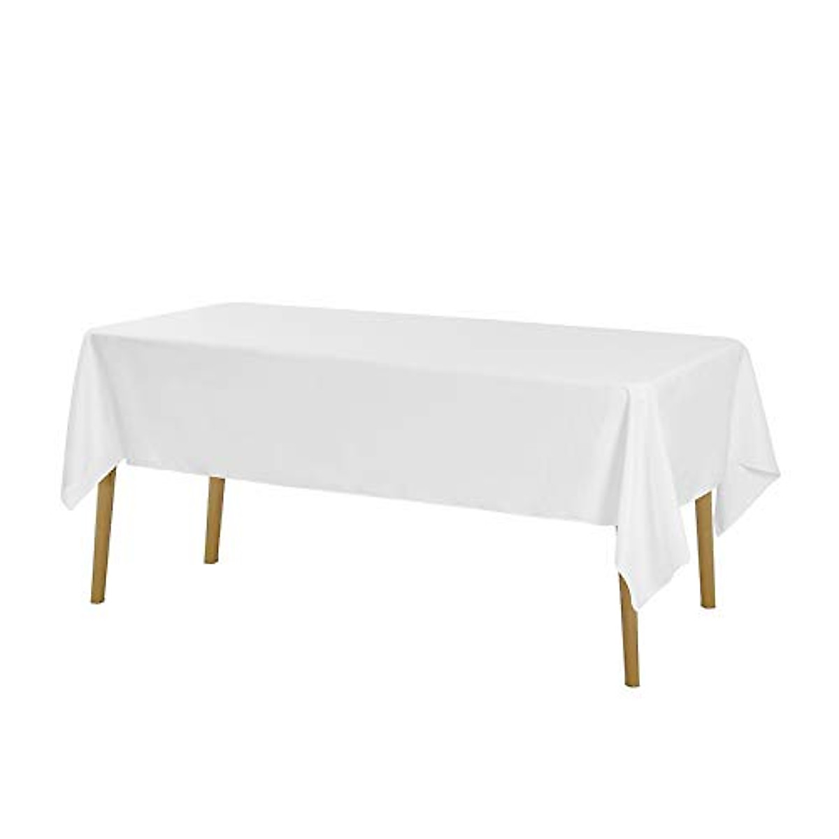 Rectangle Tablecloth 60x120 inch Washable Polyester Fabric Table Cloth for Wedding Party Dining Banquet Decoration（60x120, White）
