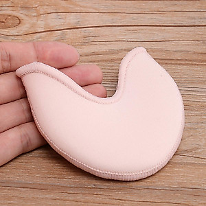 Ballet Toe Pads 2 Pairs Ballet Toes Pad Pointe Shoe Socks Silicone Toe Socks Toe Liner Socks Half Seamless Socks Metatarsal Pads for High Heel Dance Shoes Pink Toe Pointe Pads