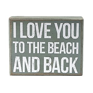 TG,LLC Treasure Gurus I Love You to The Beach and Back Box Sign