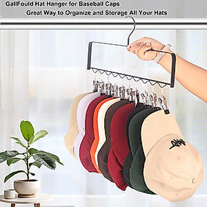GallFould Legging Organizer for Closet Storage: Set of 2 Legging Hanger with 20 Clips Holds up to 20 Yoga Pants - Collapsible Heavy-Duty Hat Racks - 360° Rotation Space Saving Legging Hooks