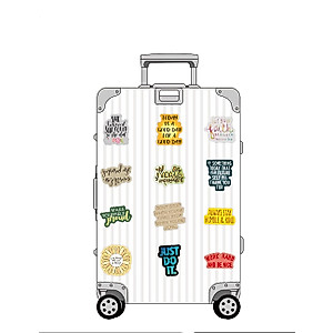 50PCS Inspirational Positive Sticker Inspirational Word Phrase Sticker Kettle Notebook Stationery Refrigerator Diary Boy Girl Vinyl Decal