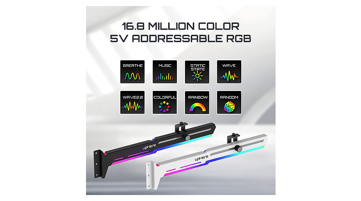 upHere 5V ARGB GPU Brace - Adjustable GPU Support