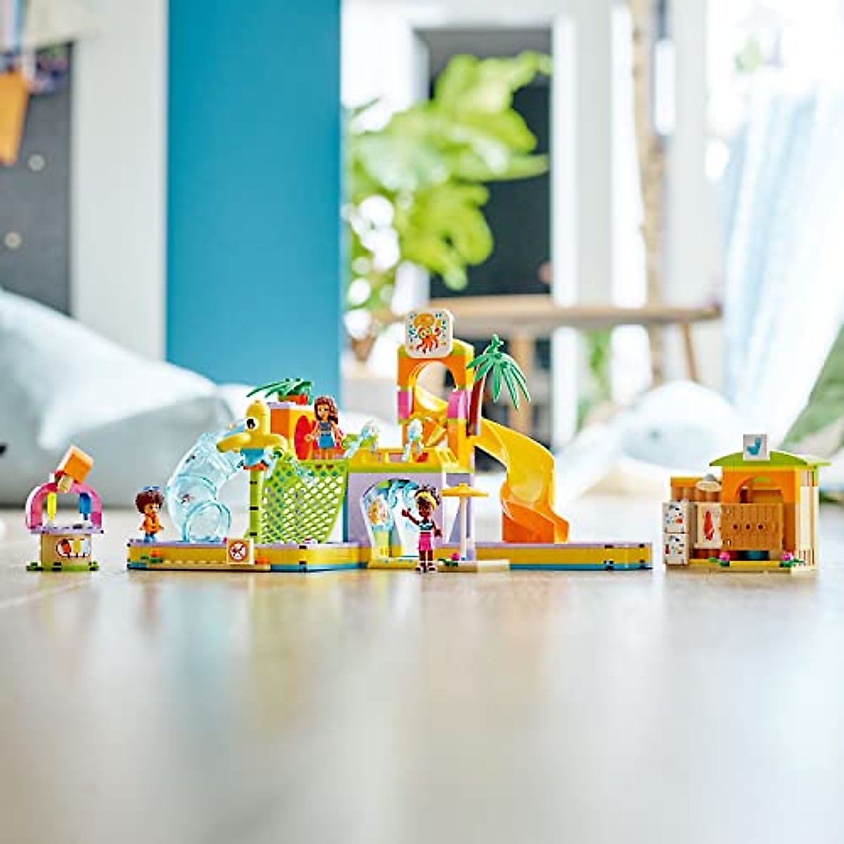LEGO Friends Water Park Toy Building Set 41720 Pretend Play Kit with Swimming Pool Slides, Water Canons, and Two Mini-Dolls, Heartlake City Toy, Birthday Gift Idea for Kids Boys Girls Ages 6+ Years