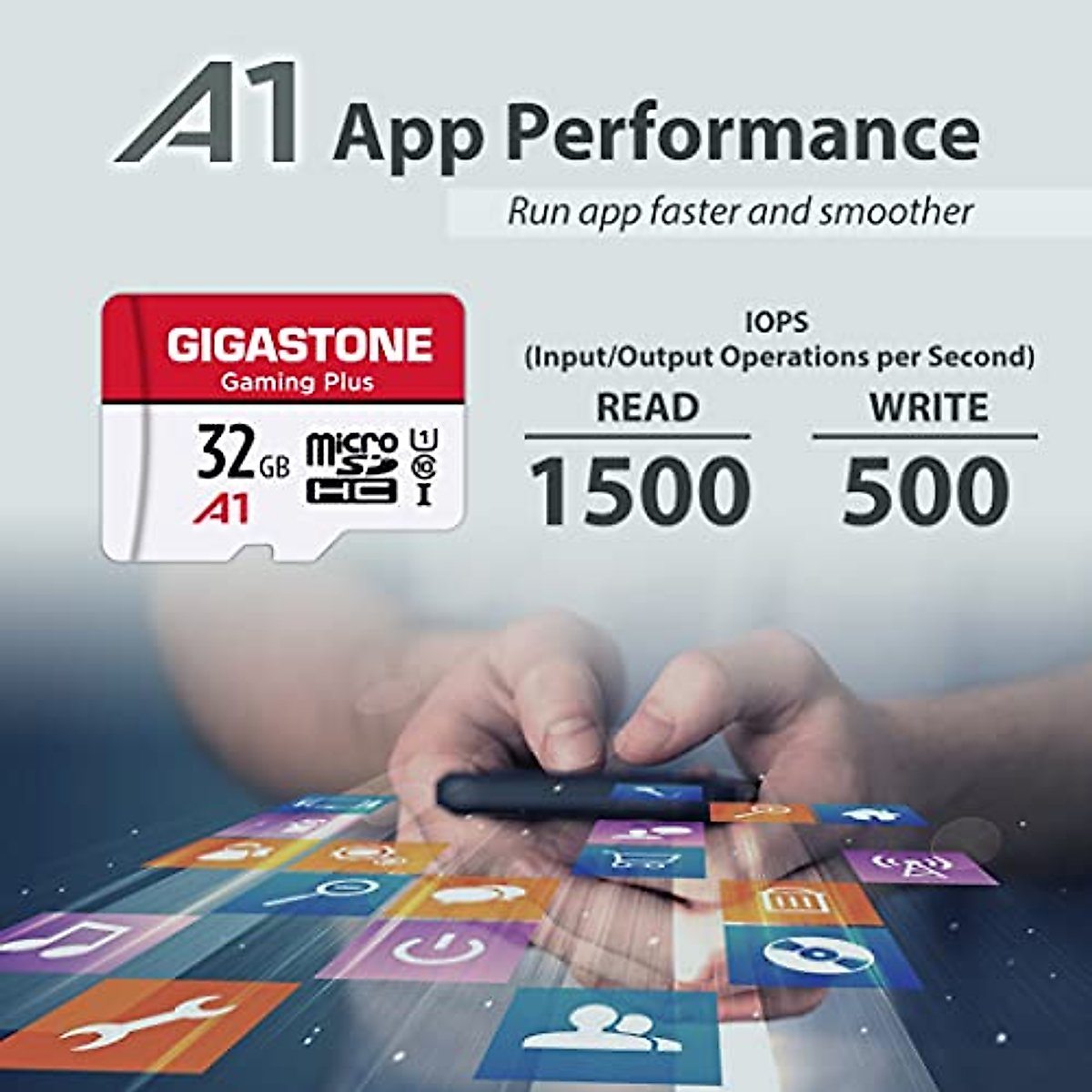 [Gigastone] Micro SD Card 32GB, Gaming Plus, MicroSDHC Memory Card for Nintendo-Switch, Smartpone, Roku, Full HD Video Recording, UHS-I U1 A1 Class 10, up to 90MB/s, with MicroSD to SD Adapter