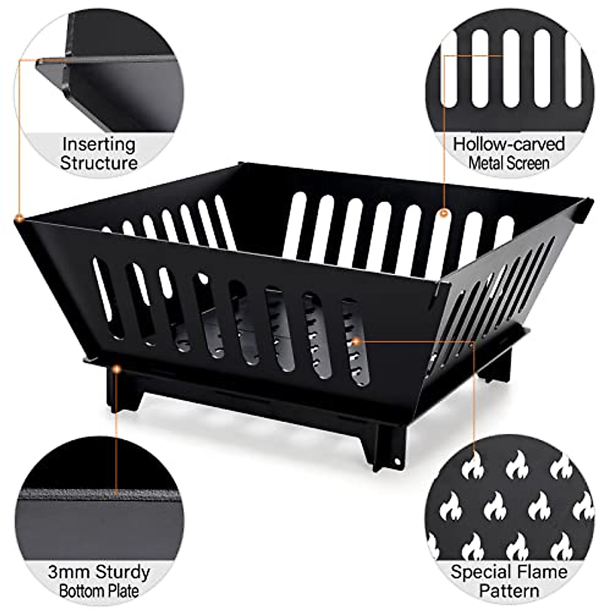 Portable Fire Pit and Single Outdoor Camping Hammock