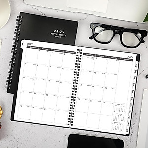 2024-2025 Weekly Appointment Book & Planner - Jul 2024 - Jun 2025, 2024-2025 Daily Hourly Planner, Academic Planner, 6.3" x 8.5", Half Hour (30 Mins) Interval, Tabs, Strong Binding, Thick Paper