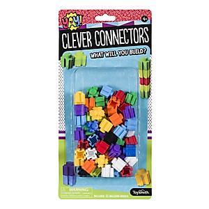 Toysmith Clever Connecters Building Blocks, Includes 50 Bricks