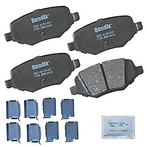 Bendix Priority 1 Ceramic Rear Disc Brake Pad Set for Ford Edge 2015-2011, Explorer 2017-2011, Flex 2014-2009, Flex, Police Interceptor Utility, Taurus, Lincoln MKS, MKS, MKT, MKT, MKX - (CFC1754)