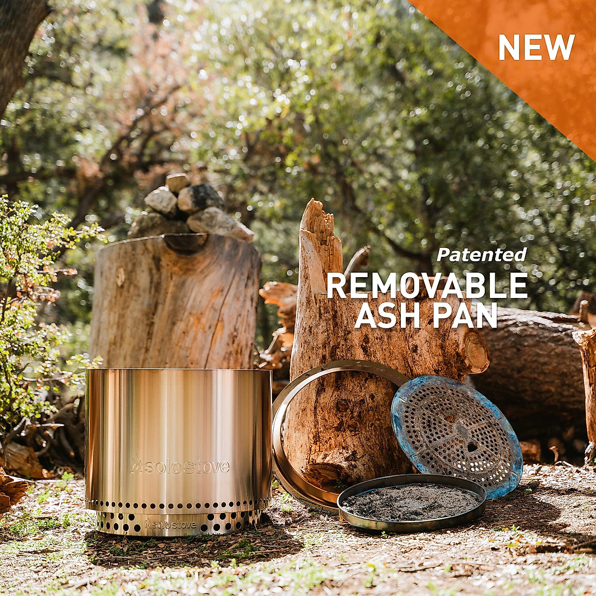 Solo Stove Bonfire Big Yard Bundle 2.0 | Incl. Bonfire Smokeless Fire Pit with Stand, Shield, Shelter, Portable for Wood Burning, Removable Ash Pan, Stainless Steel, H: 16.75in x Dia: 19.5in, 28.25lbs