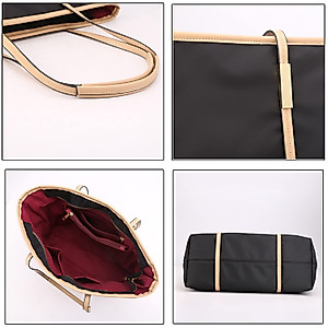 forestfish Nylon Tote Bag- Large Capacity Waterproof Shopper Handbag Shoulder Bag For Women(Pink)