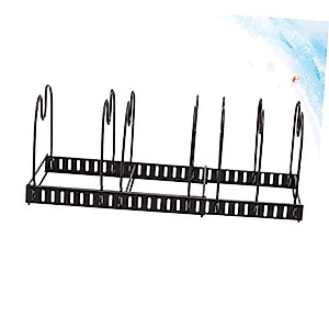 GANAZONO 1pc Desk Top Organizer Dish Storage Rack Cutting Board Holder Stand Expandable Pot Organizer Metal Dish Drying Stand Pan Lid Organizer Expandable Pan Organizer Pot Storage Flat