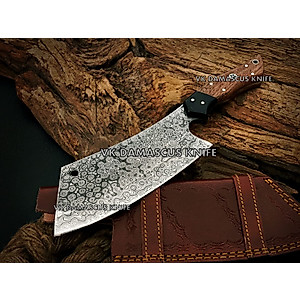 Damascus Cleaver Knife, Meat Cleaver, Butcher Knife for Meat Cutting 12" Handmade Full Tang Cleaver for Meat Vegetables Cutting 0199