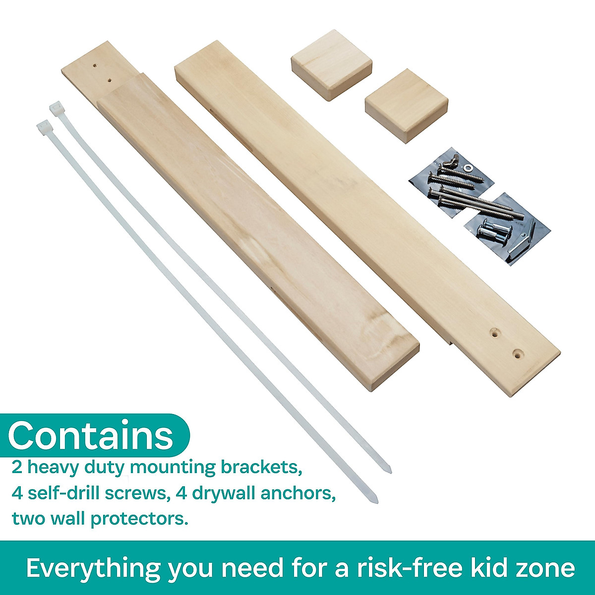 KidCo K13 Universal Gate Kit - Easy to Install on Wood Furniture, Dry Wall & Wrought Iron