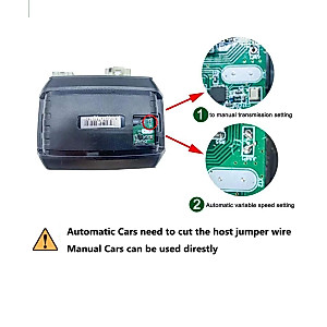 Two Way Car Alarm Security System 1600 feet Range for Car with Remote Start System Mobile Phone or Remote Key Control Not for The Car with One Key Start
