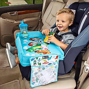J.L. Childress Disney Baby 3-in-1 Travel Tray & iPad Tablet Holder - Car Seat Lap Tray for Toddlers, Kids - Use on Airplanes, Road Trips, Lap Desk - Tablet Holder and Carry Bag - Toy Story