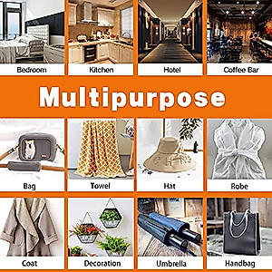 Towel Hooks, 2 Pack Matte Black SUS304 Stainless Steel Wall Mounted Coat Robe Clothes Hooks, Heavy Duty Robe Shower Towel Hanger for Bathroom Kitchen Living Room Bedroom Office