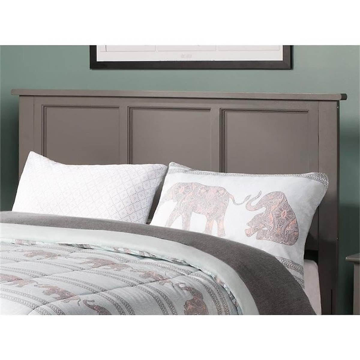 Leo & Lacey King Panel Headboard in Atlantic Gray
