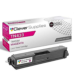 CS Compatible Toner Cartridge Replacement for Brother TN433 TN431 TN-433 TN-431 TN433M/TN431M Magenta for HL-L8260CDW HL-L8360CDW HL-L8360CDWT HL-L9310CDW HL-L9310CDWT HL-L9310CDWTT