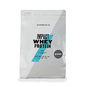 Myprotein Impact Whey Protein Blend, Unflavored, 2.2 lbs (40 Servings)