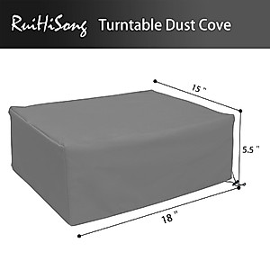 Turntable Dust Cover,Record Player Turntable Cover,Suitable for Most Models of Record Player Turntables SL-Q300/SL-B250 /SL-B260 /SL-BD20 /SL-BD27 /SL-BD35 /SLD-20 /SL-PC11(Gray)