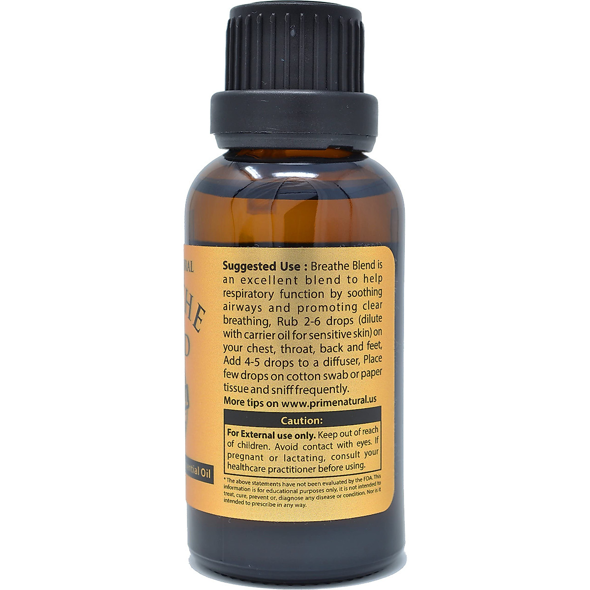 Prime Natural Breathe Essential Oil Blend 1oz - Pure, Undiluted, Therapeutic Grade for Aromatherapy, Scents & Diffuser - Sinus Relief, Allergy, Congestion, Cold, Cough, Headache