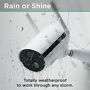 iHome ROTO Smart Outdoor WiFi Auto-Tracking Security Camera, IP65 Weatherproof Camera with 2-Way Audio, Night Vision, and Motion Alerts, 1080p HD