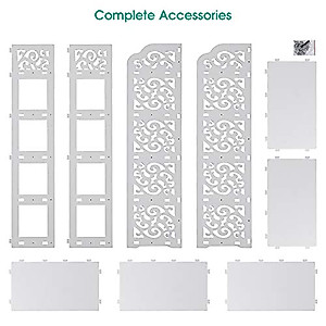 Zerone Shoe Organizer, 5Tier Shoe Cabinet Rack with White Chic Hollow Shoe Closet Wood Plastic Plate Storage Organizer Stand Shelf Holder Space Saving