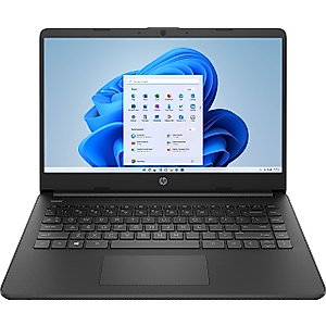 HP 2022 Stream 14inch Laptop, Intel Celeron N4020 Dual-Core Processor, 4GB DDR4 Memory, 128GB Storage(64GB eMMC+64GB Card), Webcam, Bluetooth, 1-Year Microsoft 365, Win10 S, Jet Black | NoCo Bundle