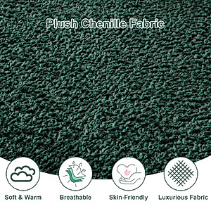 GNIXUU 112" Oversized Sectional Sofa Cloud Couch for Living Room, Modern Chenille L Shaped Couch, Comfy Boucle Modular Sofa Sleeper with Moveable Ottoman & Memory Foam(Emerald)