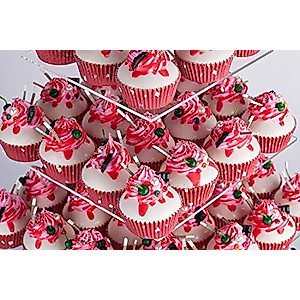 YestBuy 4 Tier Acrylic Cupcake Stand, Premium Cupcake Holder, Acrylic Cupcake Tower Display Cady Bar Party Décor – Display for Pastry(4.7" Between 2 Layers)…