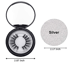 SHEYNIAN 3 Pack Eyelash Storage Case Holder with Mirrow, Empty Eyelash Cases Travel with Lash Holder for for Ladies and Girls