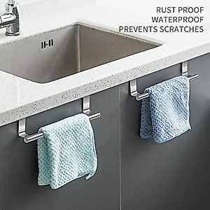 Choxila Over The Door Towel Rack, Stainless Steel Kitchen Hand Towel Holder Hanger Organizer, Hand Towel Rack 2 Pack