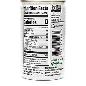 Matcha Love Green Tea Unsweetened Energy Shots, 5.2 Oz, Pack of 20