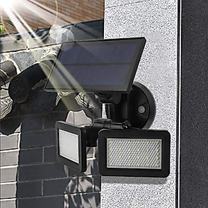 ZHUANYIYI Solar Lights Outdoor,LED Outdoor Waterproof Lighting Rotating Sensor Street Light,48 LED Solar Street Light,Decorative,for Home Garden