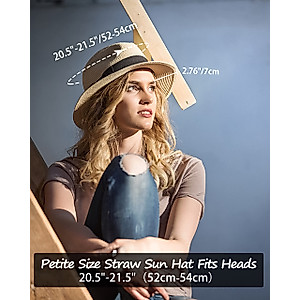 Zylioo Oversize XXL Straw Sun Hats,Wide Brim Panama Hat,Fedora Summer Beach Hat,UPF Straw Hat for Big Heads